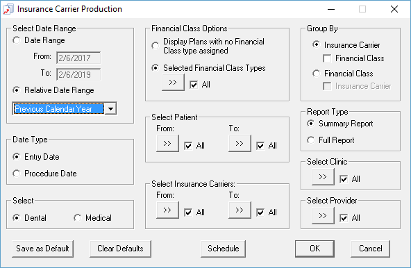 Getting to know the Insurance Carrier Production Report | Dentrix ...