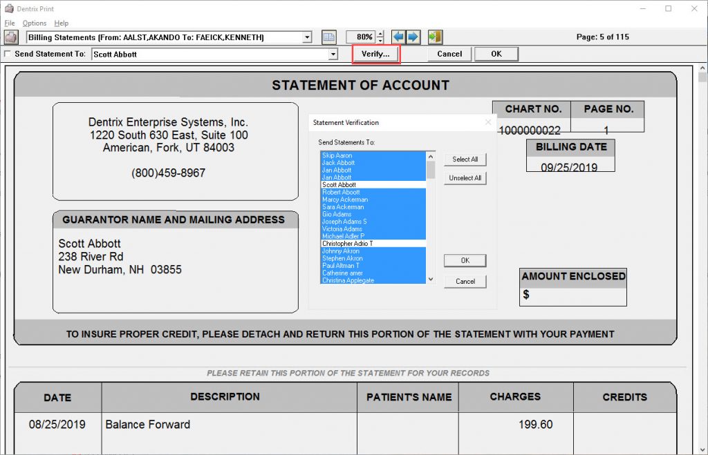Double-Check Before You Send: Verifying Statements | Dentrix Enterprise ...