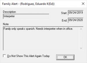 Family Alerts in Dentrix Enterprise 11.0 | Dentrix Enterprise Blog