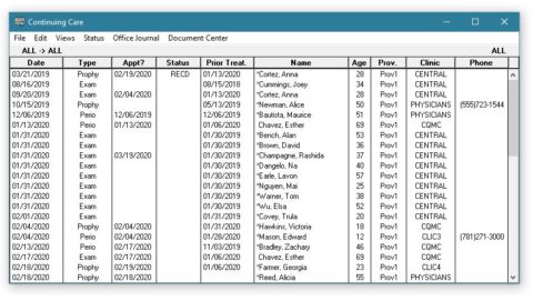 Scheduling Patients Due for Continuing Care | Dentrix Enterprise Blog