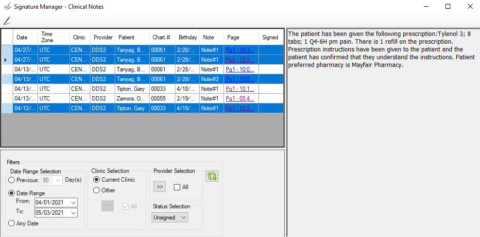 Editing and Signing Clinical Notes from the Signature Manager | Dentrix ...